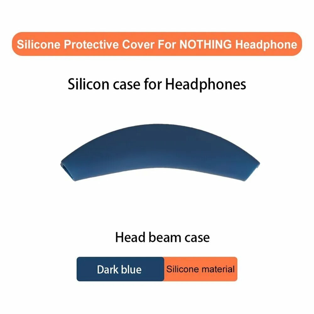 Защитный чехол для наушников Nothing Ear (1), силикон, комплект из 2 элементов, темно-синий