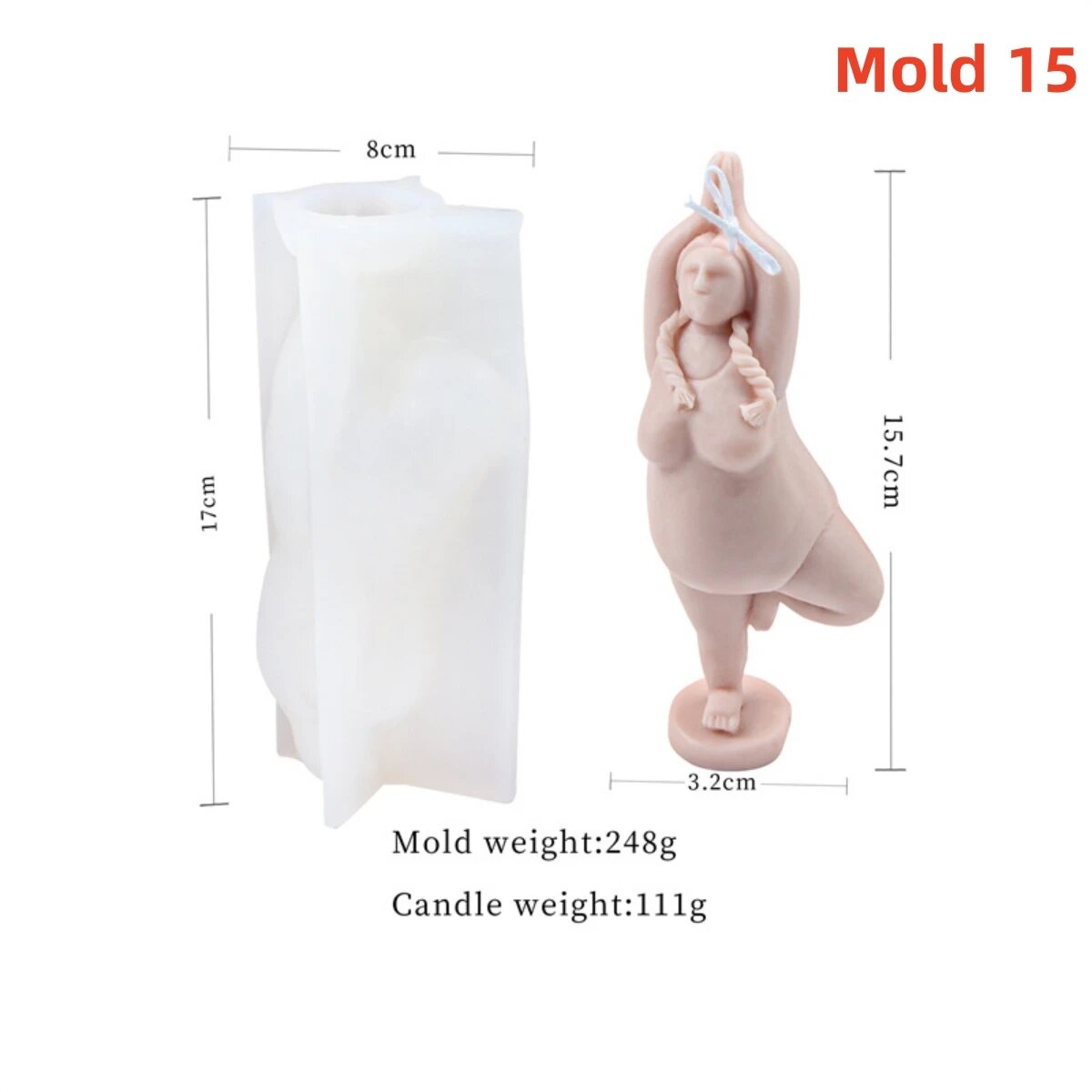 Силиконовая форма для свечей Body Mold 15