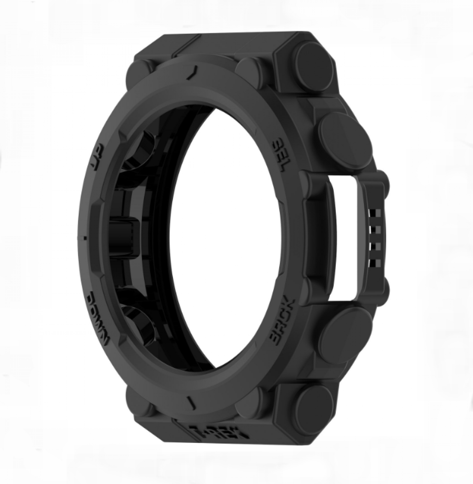 Защитный бампер-чехол MyPads Protect для Amazfit T-Rex 2 из прочного силикона с противоударными свойствами