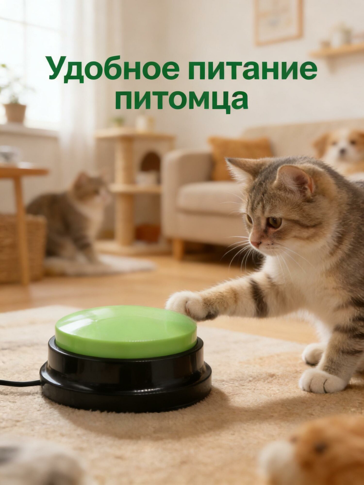 Кнопки для общения с питомцем, записываемые звуковые кнопки для собак и кошек, игрушка для тренировки питомца