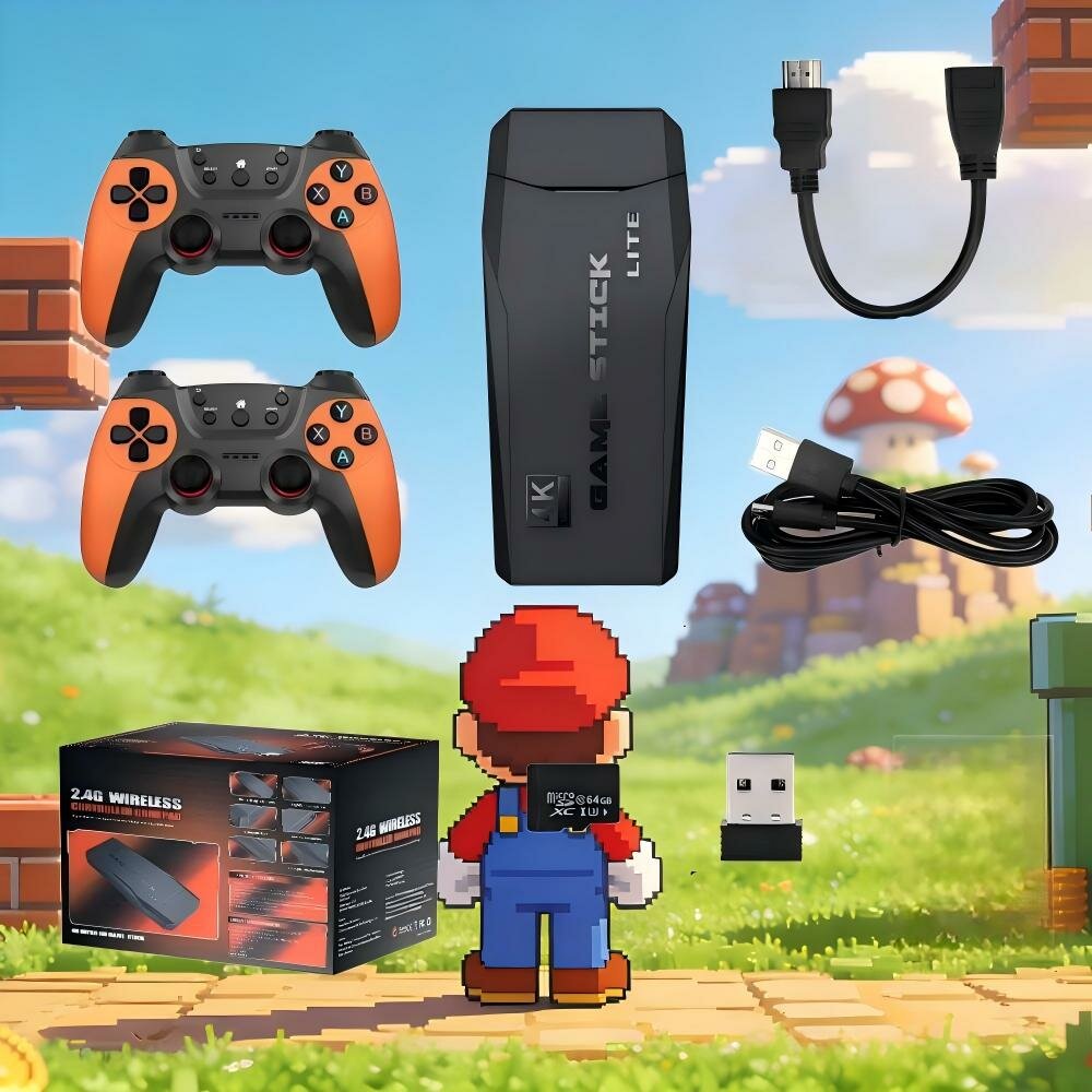 Зарядная версияИгральная консоль U Bao M9, для домашнего ТВ, 4К Ultra HD,2.4 G