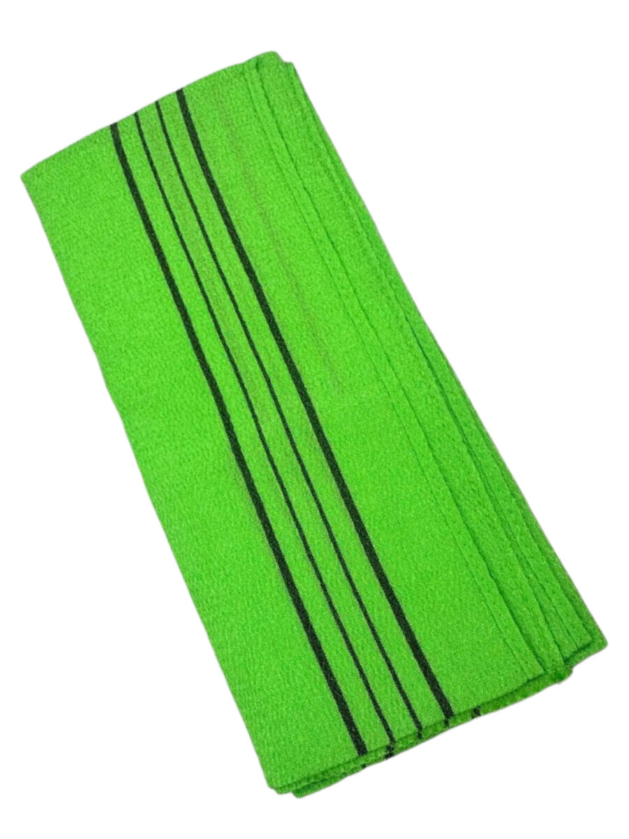 Bath Towel Мочалка-полотенце для душа с пилинг-эффектом / Basic Long Exfoliating Towel, зеленый