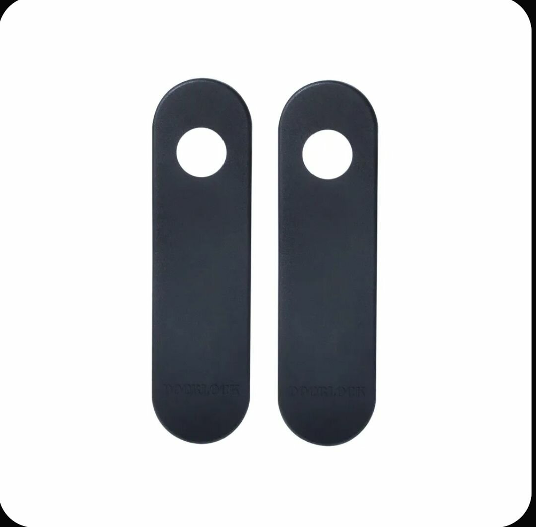 Комплект накладок на ППЖ ручки без отверстий под ЦМ DH-0433 (черный нейлон) (2 шт. в упаковке)
