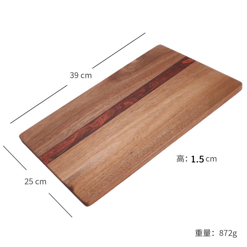 Трансграничная разделочная доска из смолы, разделочная доска из акации, доска для стейков из массива дерева, деревянная доска для пиццы, доска для фруктов в наличии.