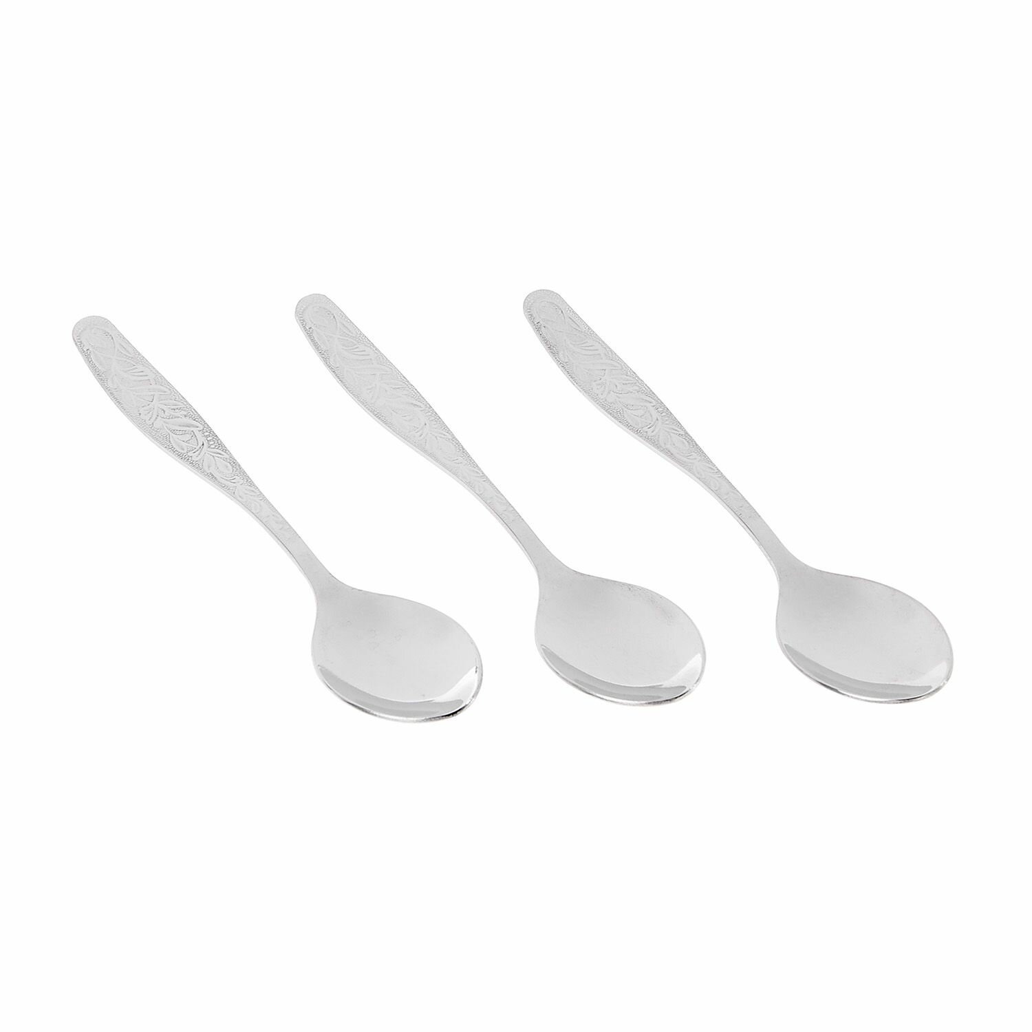 Ложка чайная Добросталь нержавеющая сталь, серия "уралочка", 3 штуки в комплекте, на подвеске (М13)