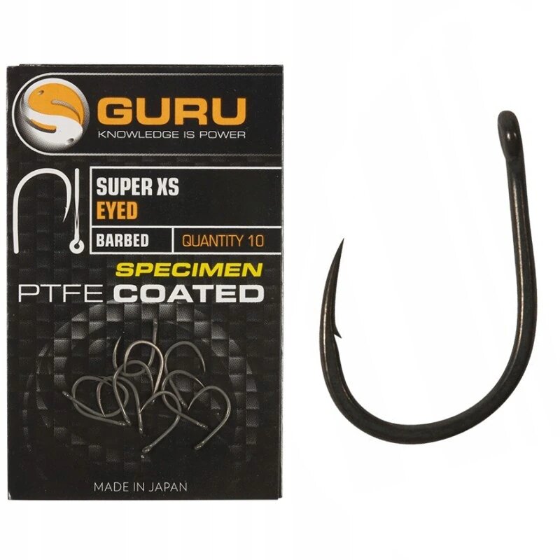 GURU Крючок Super XS Eyed N10 с бородкой