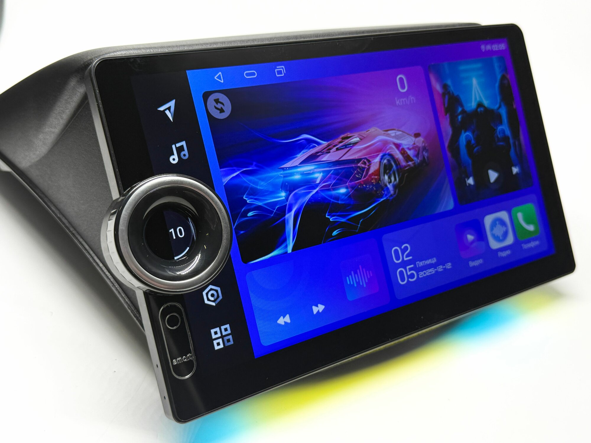 Магнитола 8-core 4/64 ГБ Mitsubishi Pajero L200 2006-2015 RGB-подсветкой и крутилкой