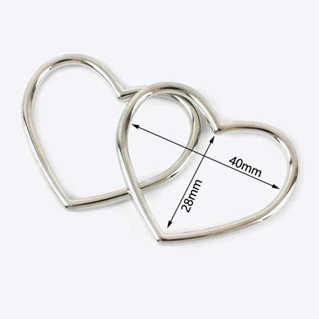 Металлическое кольцо Meetee из сплава персика в форме сердца из белого никеля, толстая круглая проволока, фурнитура «сделай сам», аксессуары для багажа, 10/20 шт.