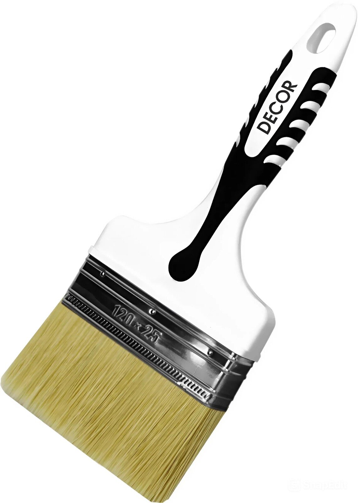 Кисть универсальная Black White 120х15мм, светлая смешанная щетина, 2К ручка DECOR 880-120