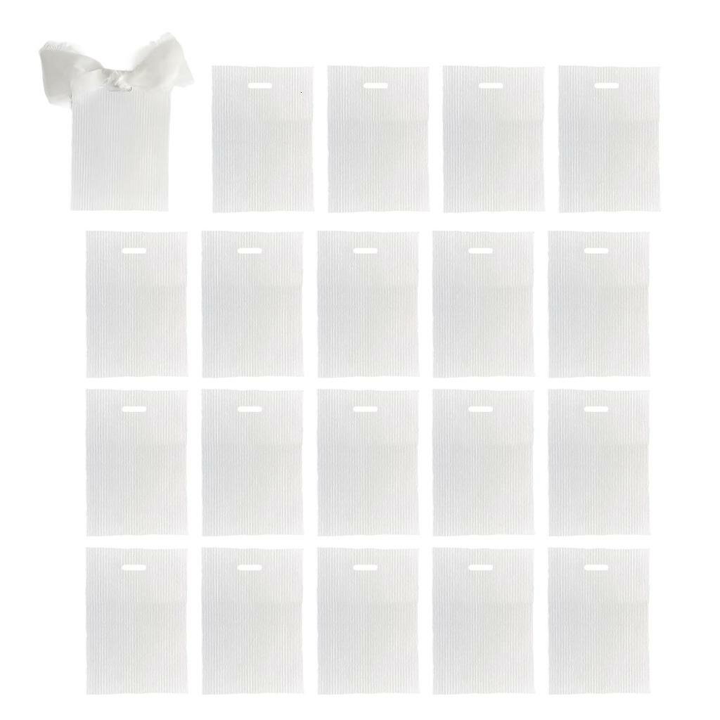 Бумажные карточки для мест гостей с лентами, Белый