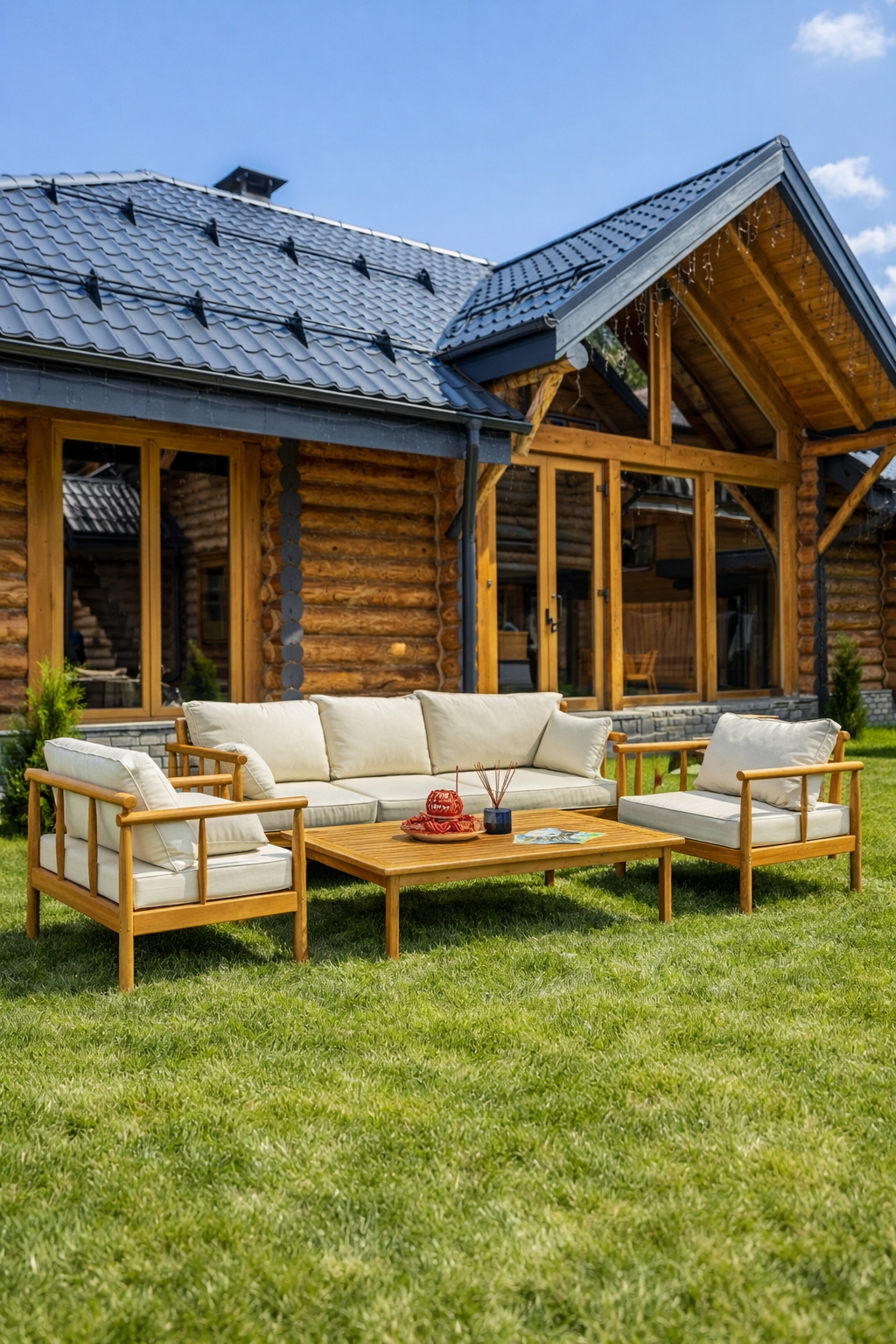 Набор садовой мебели Royal Family ALICE, лаунж-зона с 3-х местным диваном из акации