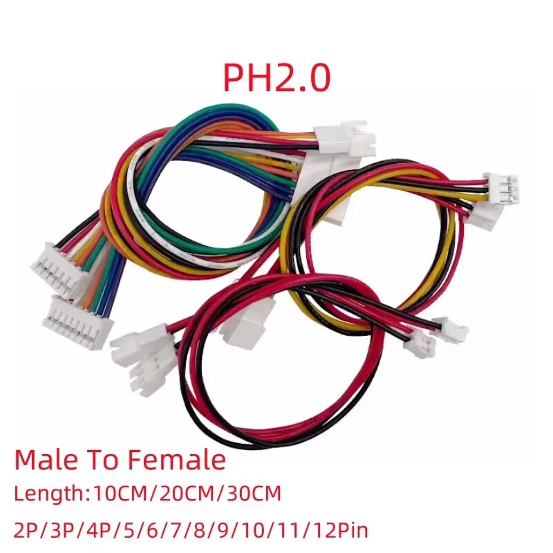 Удлинительный кабель JST PH2.0 2P/3P/4P/5/6/7/8/9/10/11/12-контактный 3Pin (10Pcs), 300mm