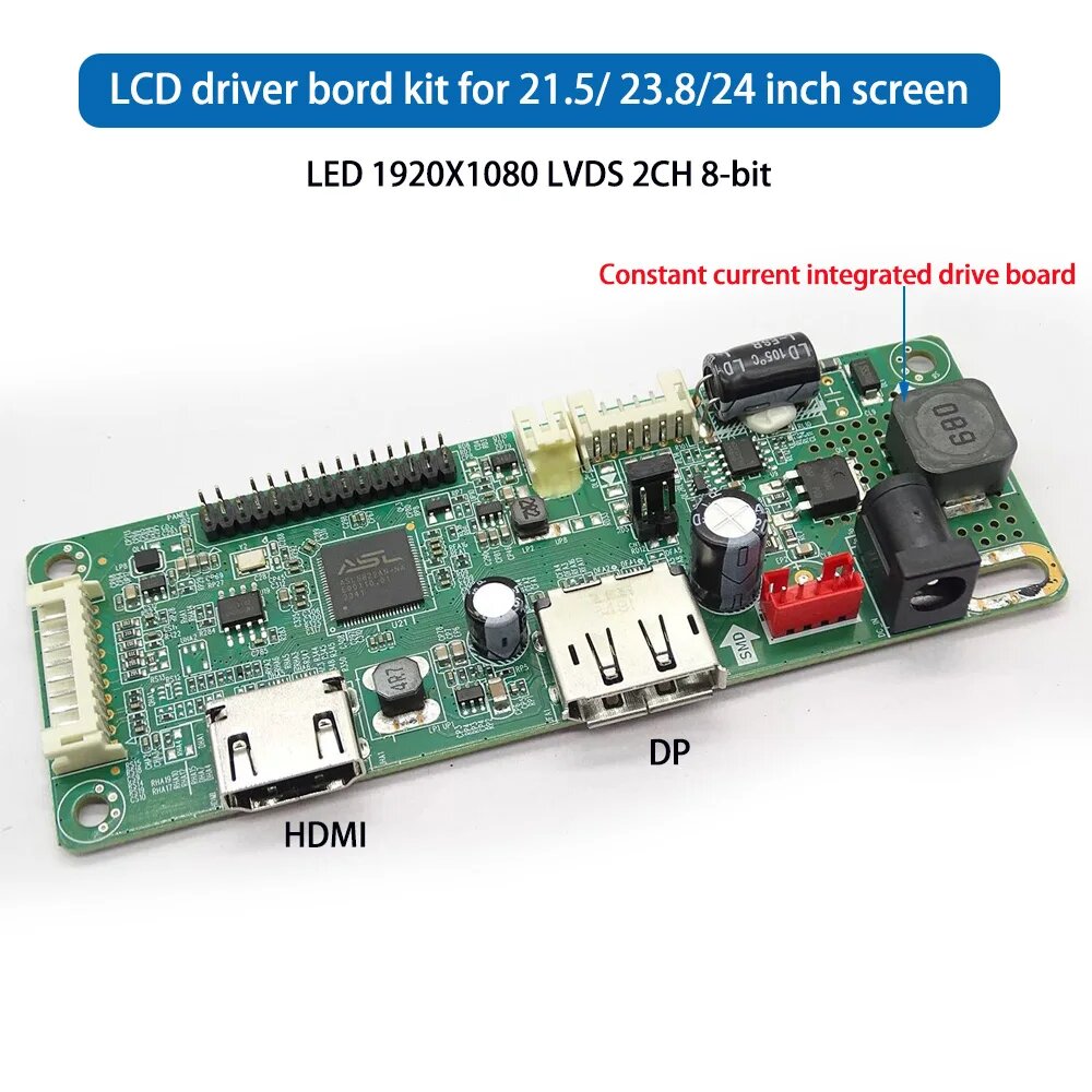 Плата контроллера LCD дисплея ETAxopowo для экранов 21.5, 23.5, 24 дюйма