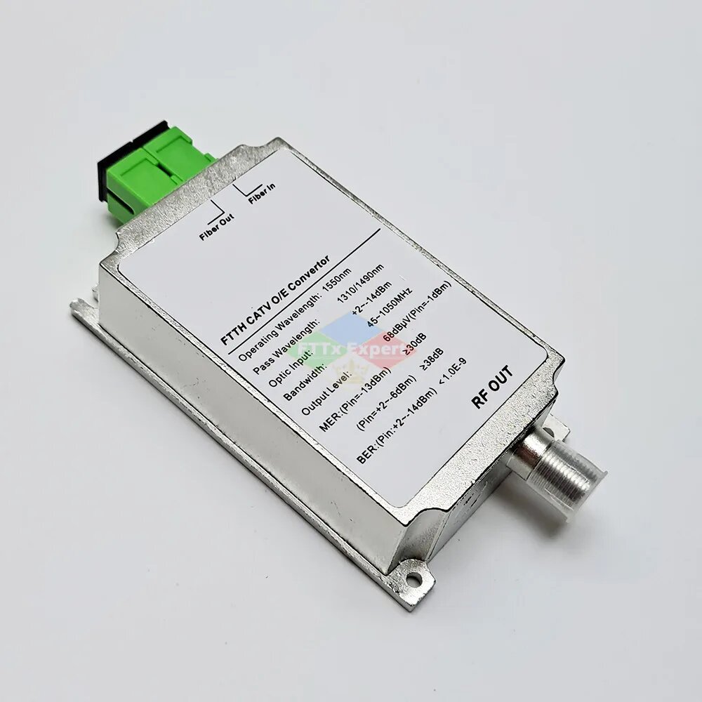 Оптический приемник FTTH CATV, оптоволоконный WDM, радиочастотный преобразователь, триплексор, минимальный внутренний AGC 1310 нм/1490 нм/1550 нм без питания