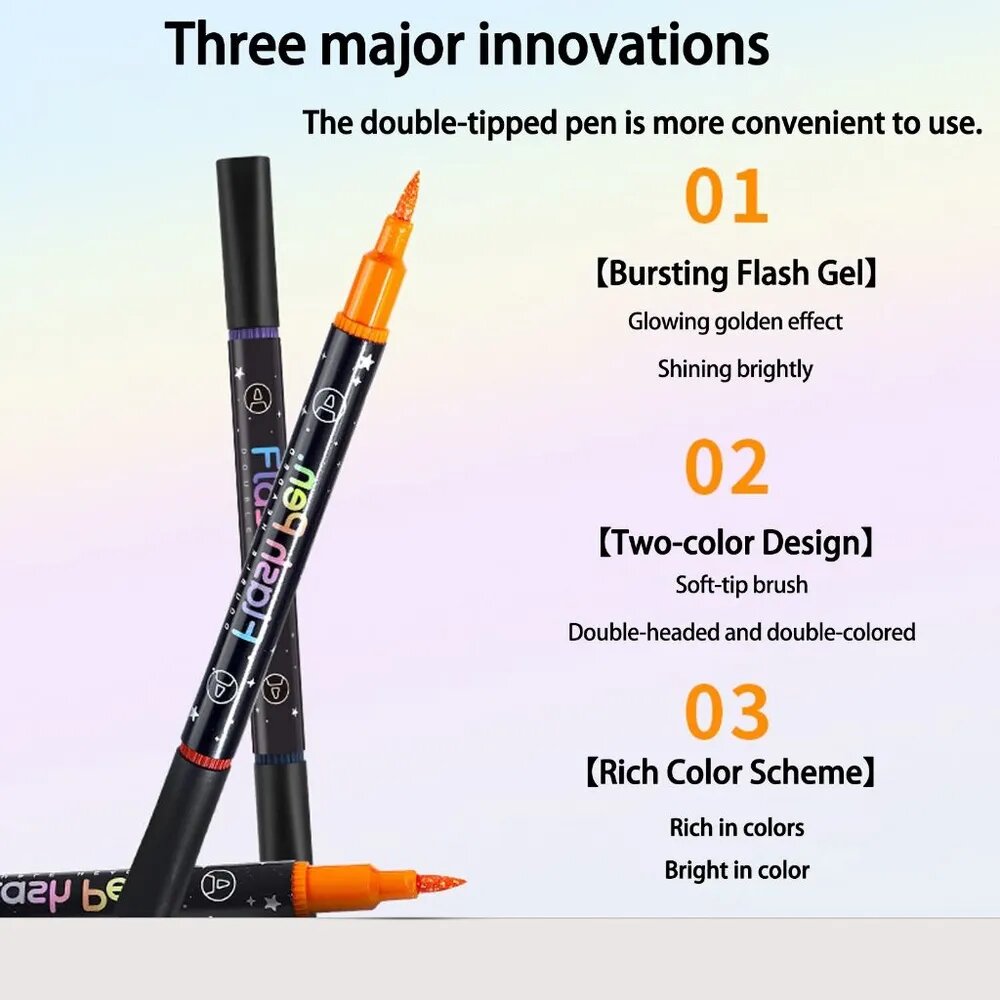 Двусторонние флуоресцентные маркеры FLASHING PEN, 96 цветов, для рисования и выделения текста, светящиеся в темноте — фото 1