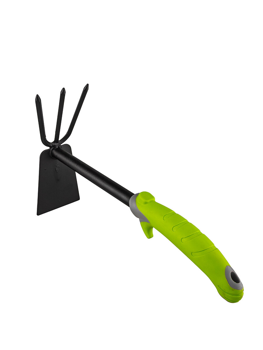 Мотыжка садовая "Урожайная Сотка Классик" , металлическая, комбинированная с металлическим черенком