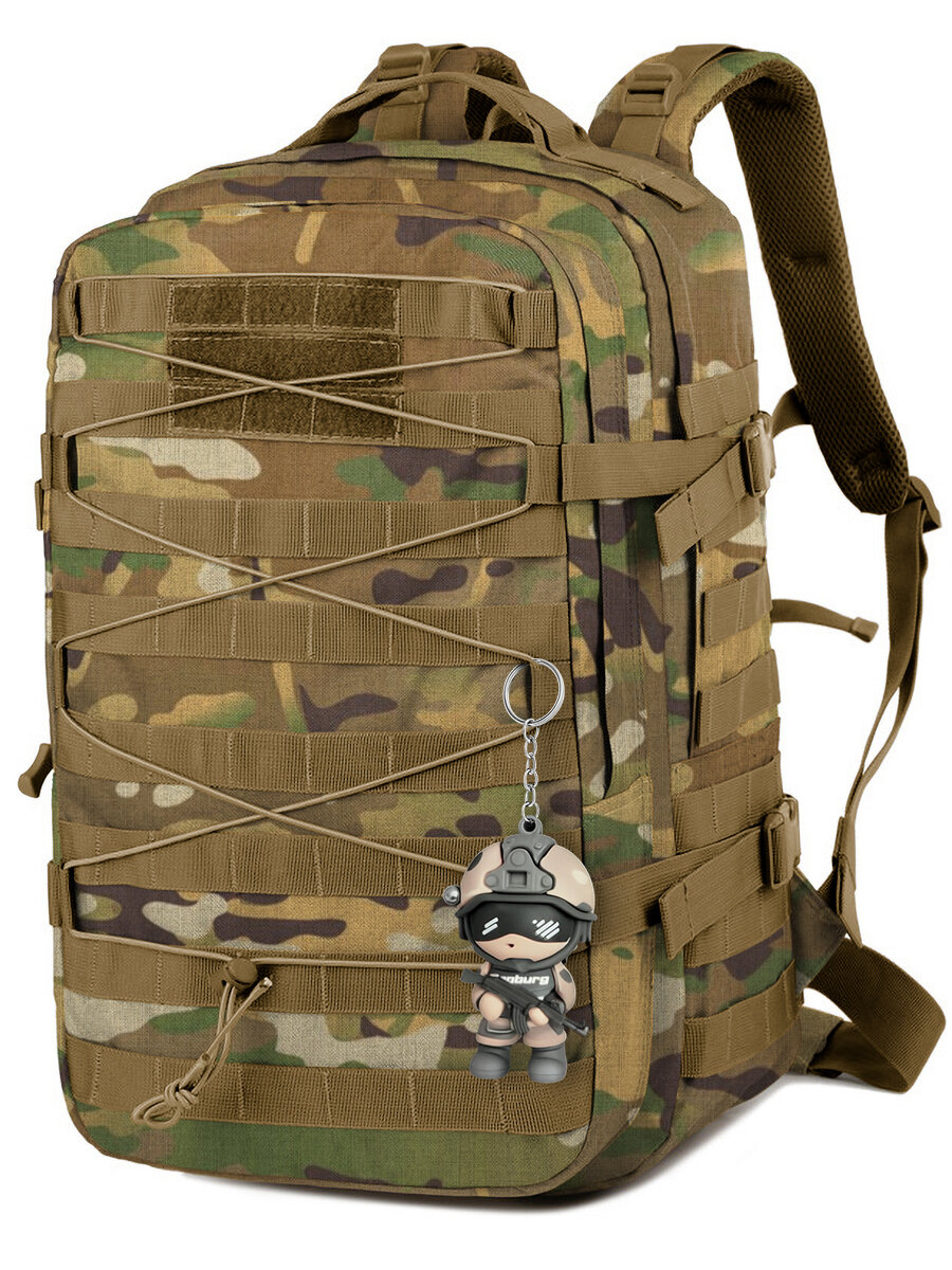 Рюкзак мужской тактический военный, водонепроницаемый, 30 литров мультикам
