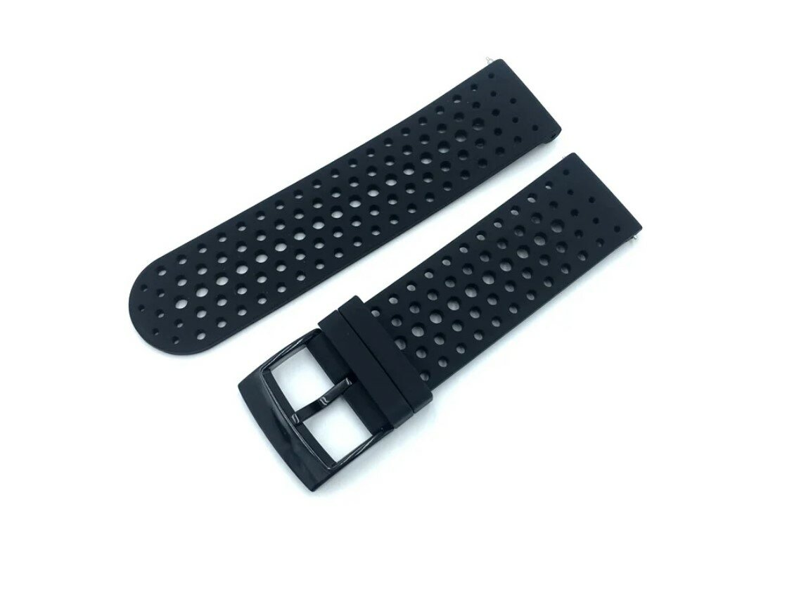Ремешок-браслет MyPads для Suunto Spartan Sport из гипоаллергенного силикона сменный спортивный влагостойкий (черный)