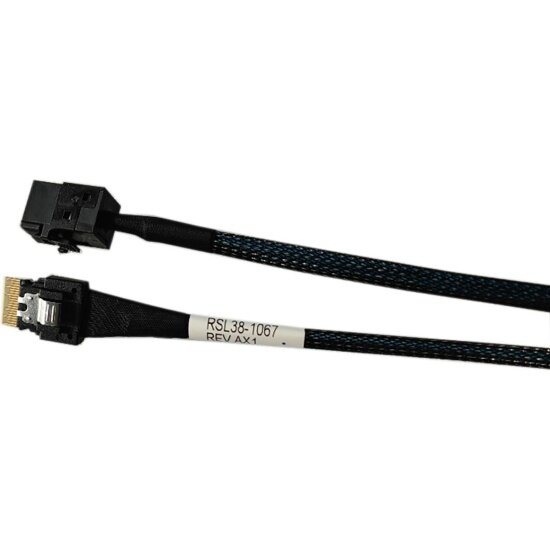 Кабель Amphenol RSL38-1067 Slimline SASx4 (SFF8654) -to- HD MiniSAS x4 (SFF8643) PCIE 3.0, 100 Ohm, 100cm, Для SAS SSD. (C5443)