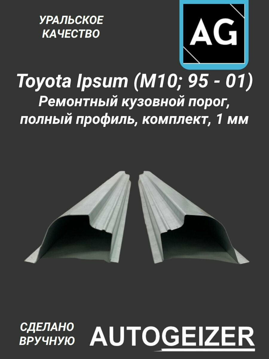 Пороги для Toyota Ipsum 1, полный профиль, оцинкованная сталь, AUTOGEIZER