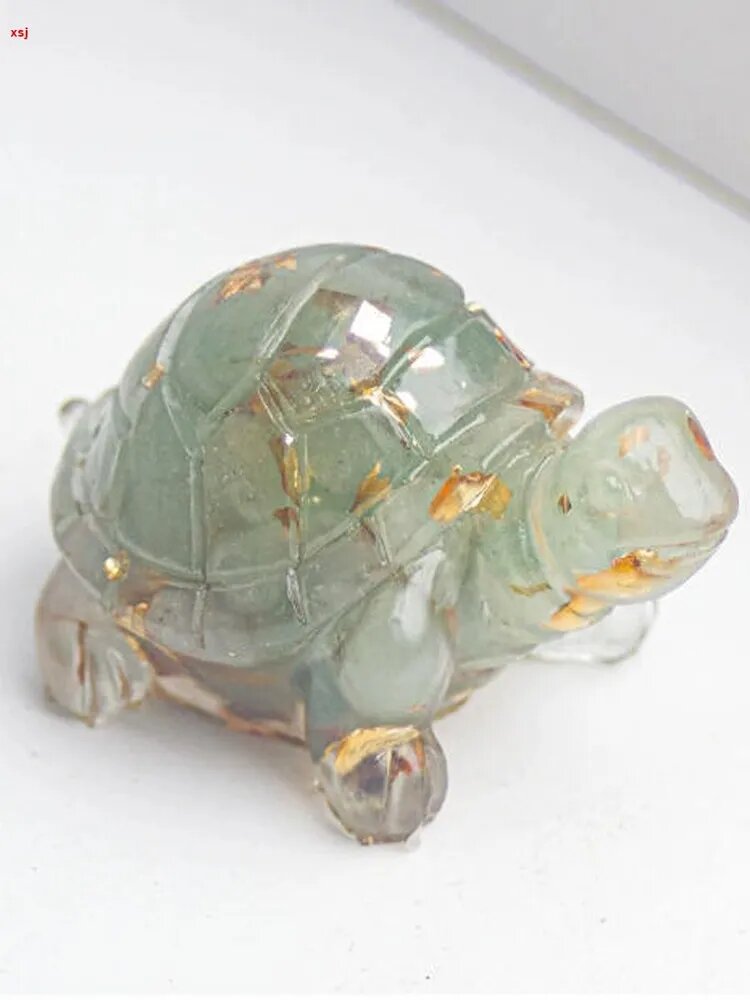 Целебный камень Рэйки хрустальная черепаха может быть использована для украшения автомобиля и дома