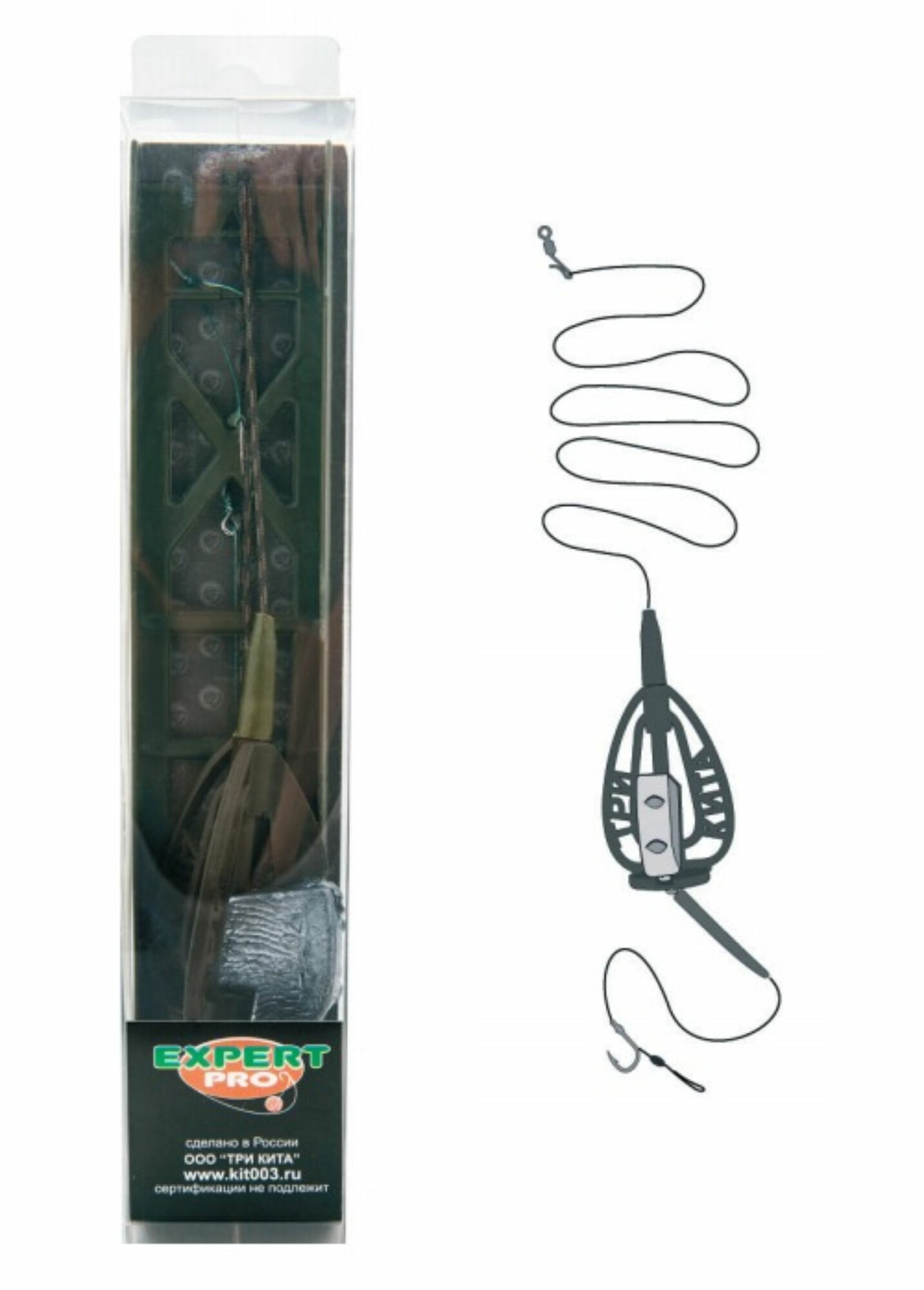 "Убийца карпа" с отводом EXPERT PRO 50 гр. готовая карповая оснастка