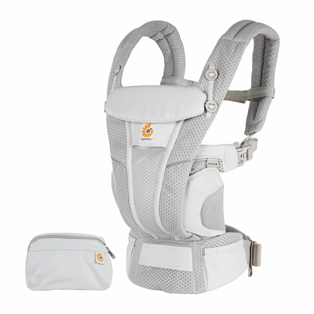 Эргорюкзак- хипсит для малышей от 0 / Ergobaby OMNI Breeze - Pearl Grey/ сумка рюкзак для мамы