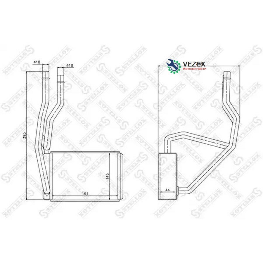 STELLOX 1035132SX радиатор печки!\ Ford Fiesta/ Fusion all 01>