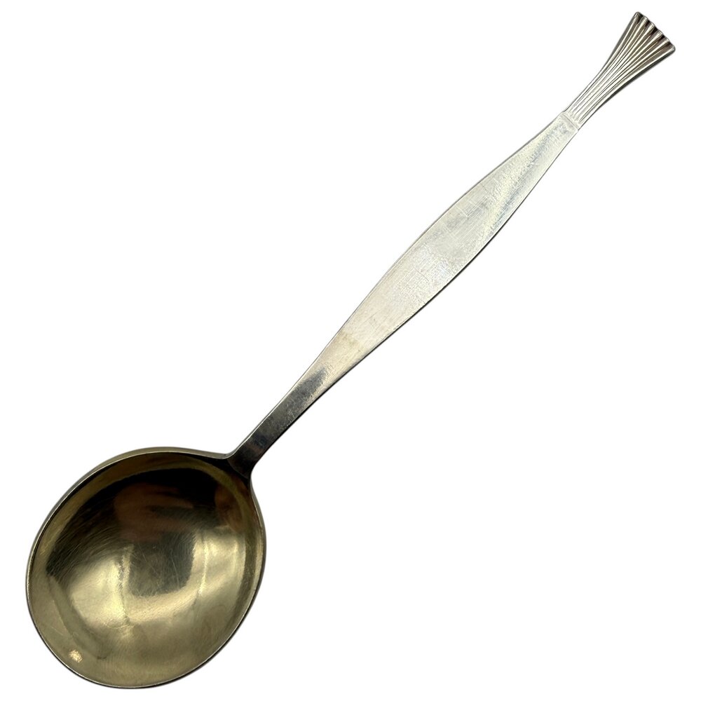 Ложка чайная "Рыбка", 13 см, мельхиор, позолота, 1962-1982 гг, МК2, СССР