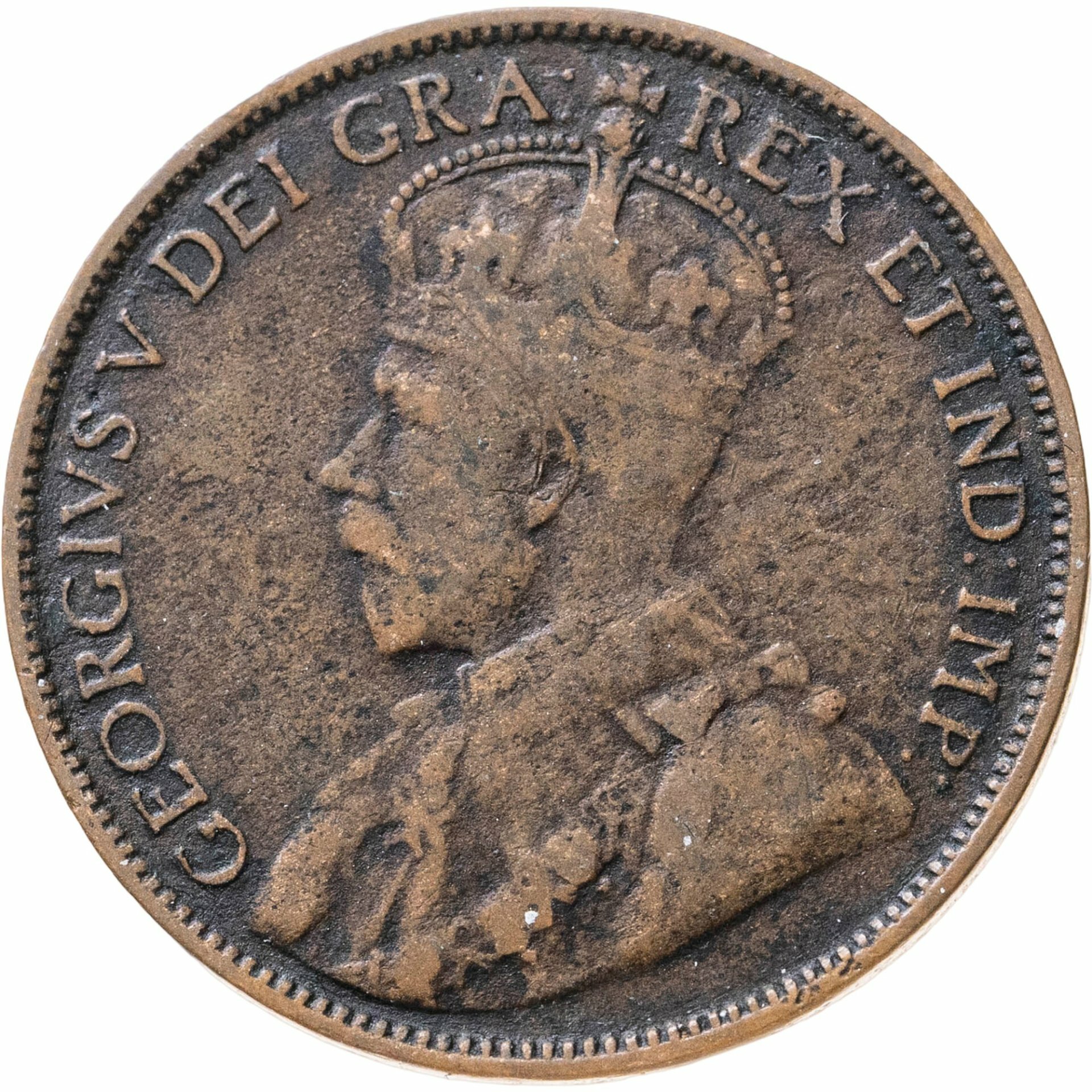 Канада 1 цент cent 1912, Бронза, в сохранности F