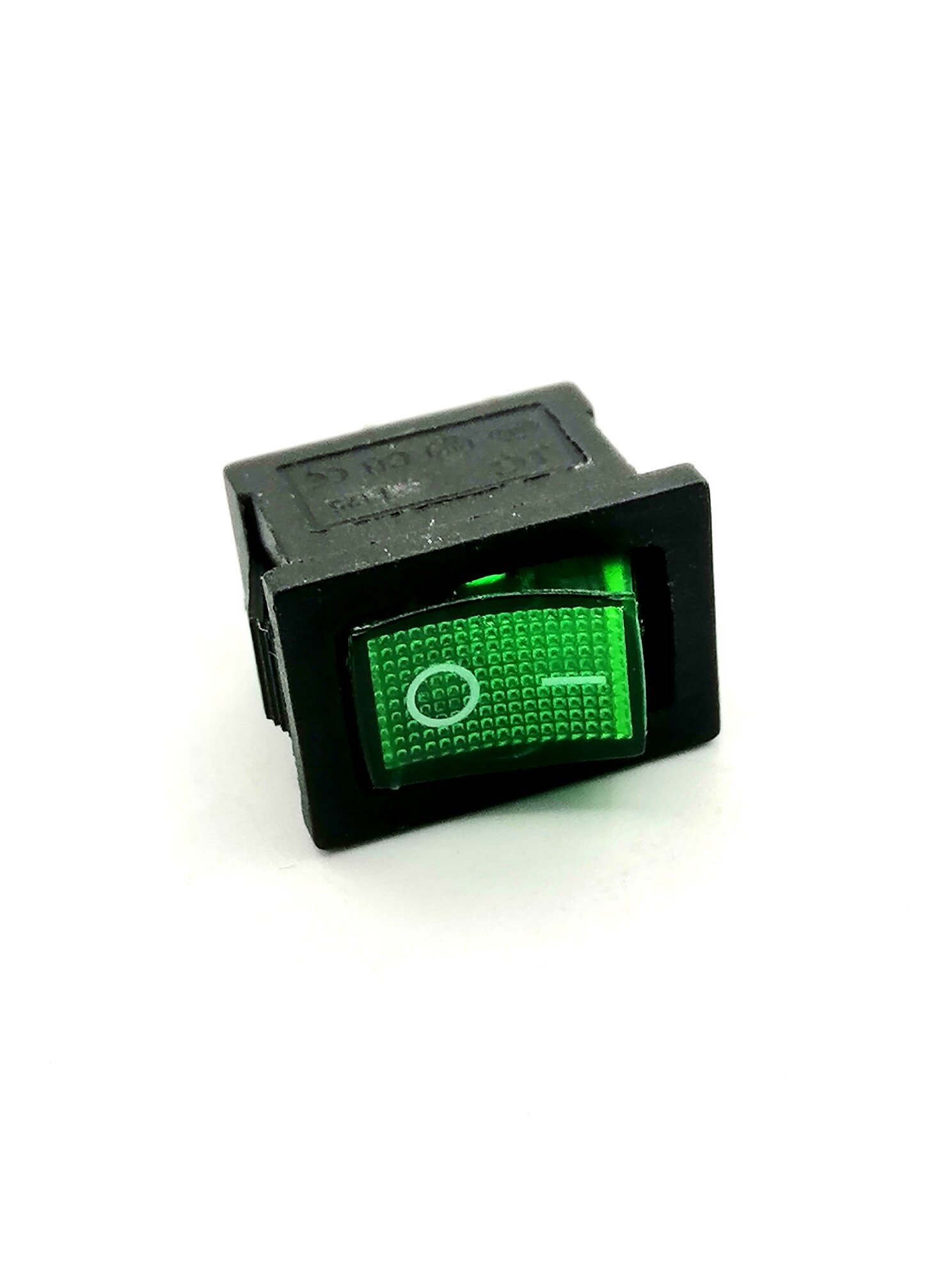 Выключатель KCD1-106/3P on-off 14*20мм зеленый с подсветкой 220V