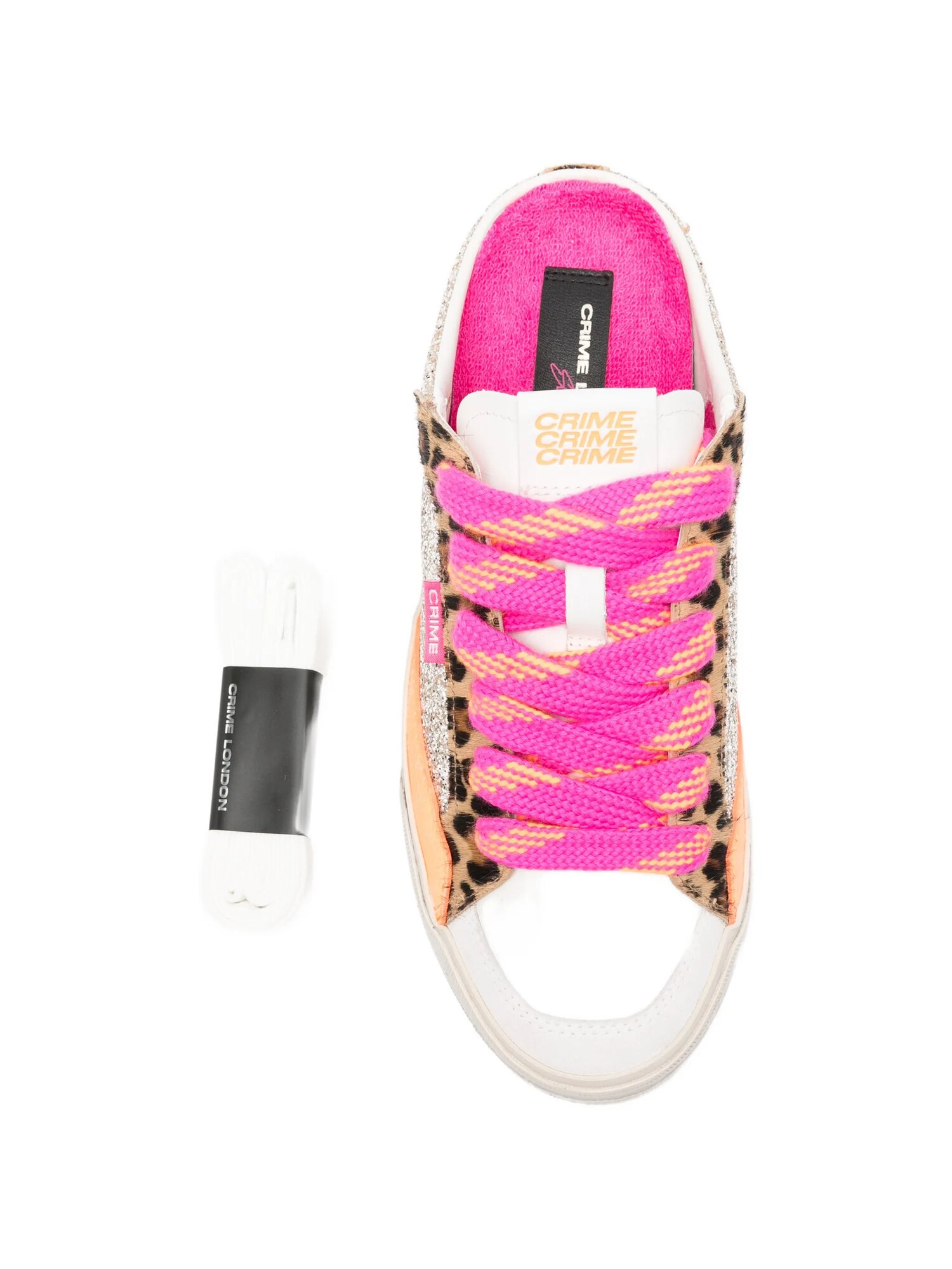 Кроссовки Crime London Glitter leopard-pattern slip-on sneakers, размер 37 — фото 1