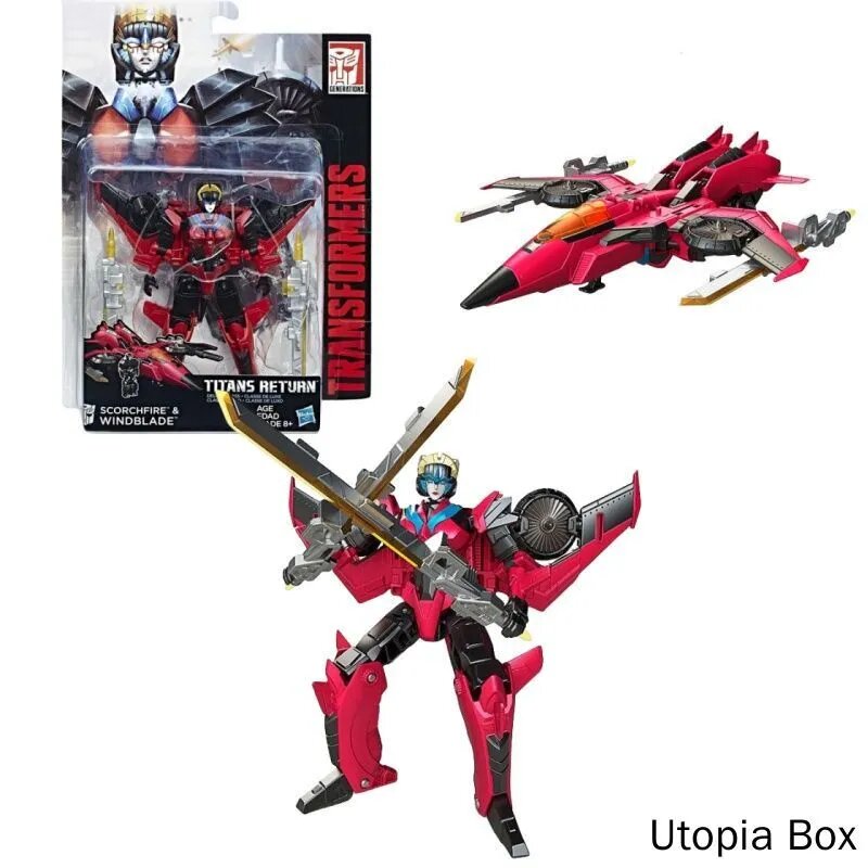 Трансформер Windblade Transformers Titans Return Фигурка робота, трансформирующаяся в самолет, для детей от 8 лет