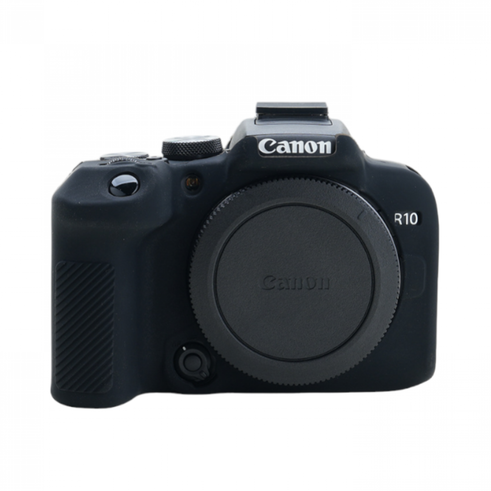 Силиконовый противоударный чехол MyPads для Canon EOS R10 черный ультратонкий мягкий силикон