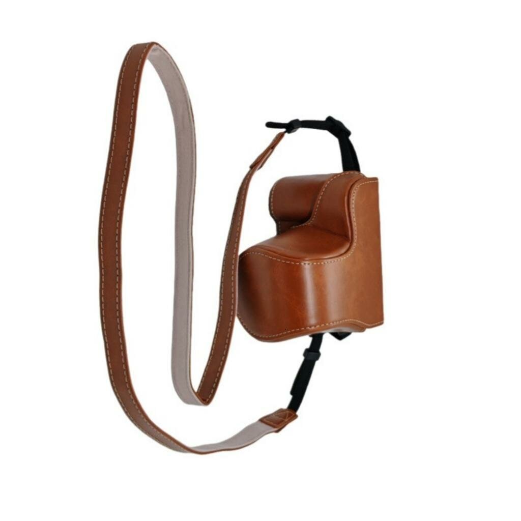 Кожаный чехол-кейс для камеры A5000, Кофейный цвет