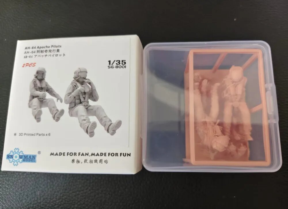 Snowman SG-8001 1/35 AH-64 Apache Pilots 2pcs 3D-печать модель