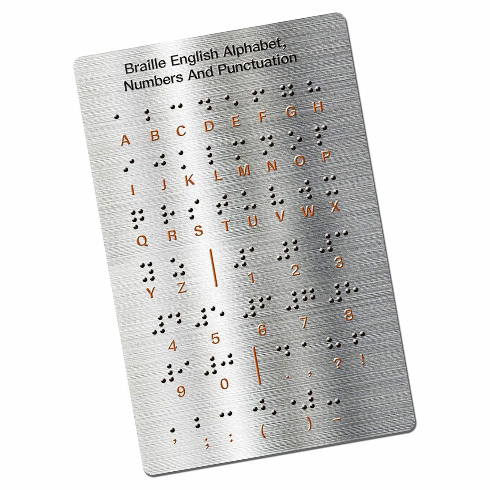 Доска для изучения цифр и букв шрифта Брайля с рельефными точками 12x184 см слепых детей взрослых