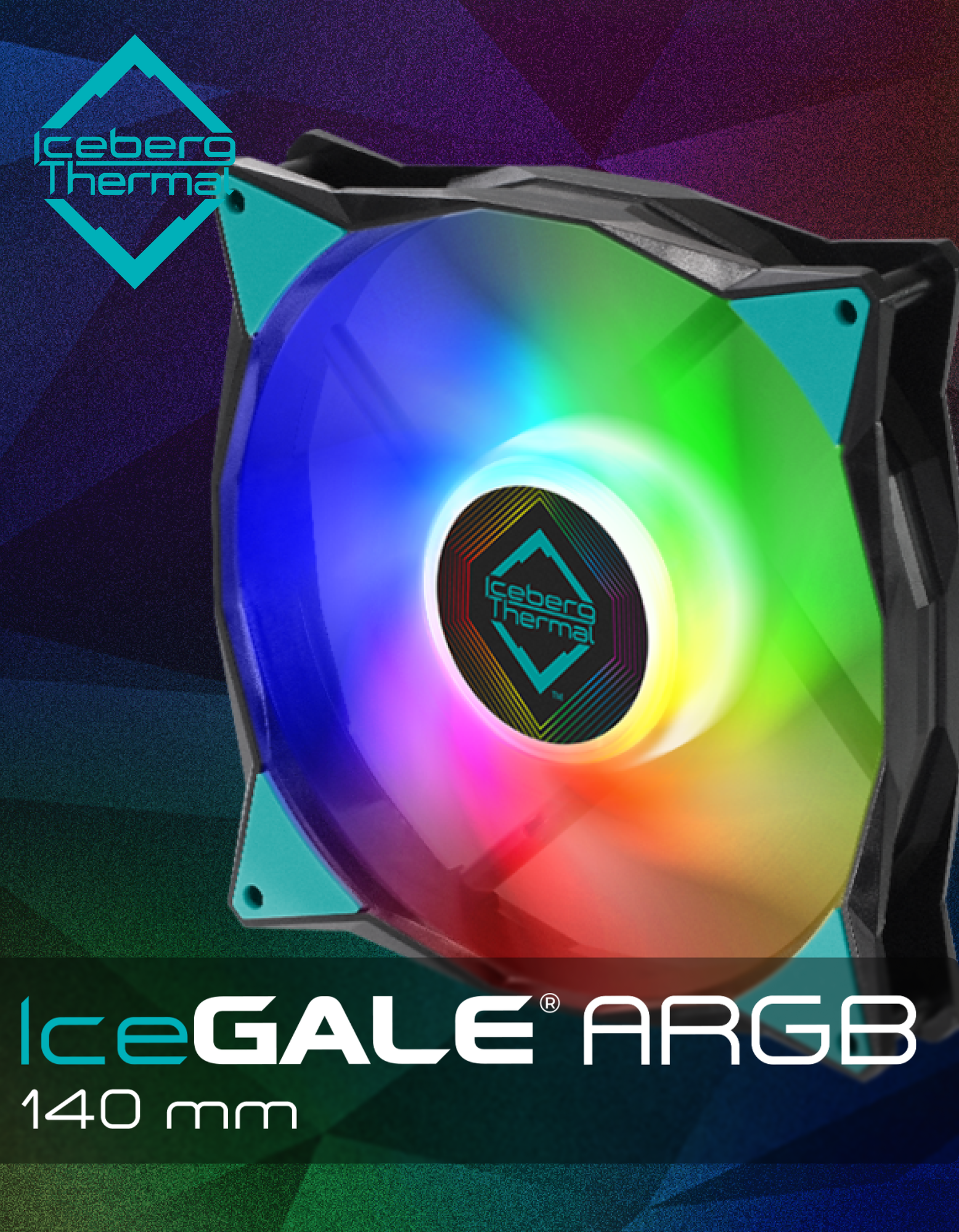 Вентилятор для корпуса Iceberg Thermal IceGALE 140 A-RGB Black