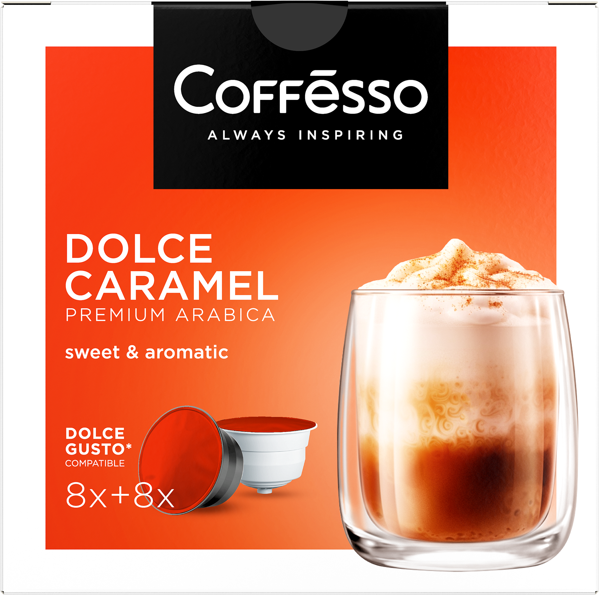 Кофе в капсулах Coffesso Dolce Caramel для системы Dolce Gusto, 16 шт