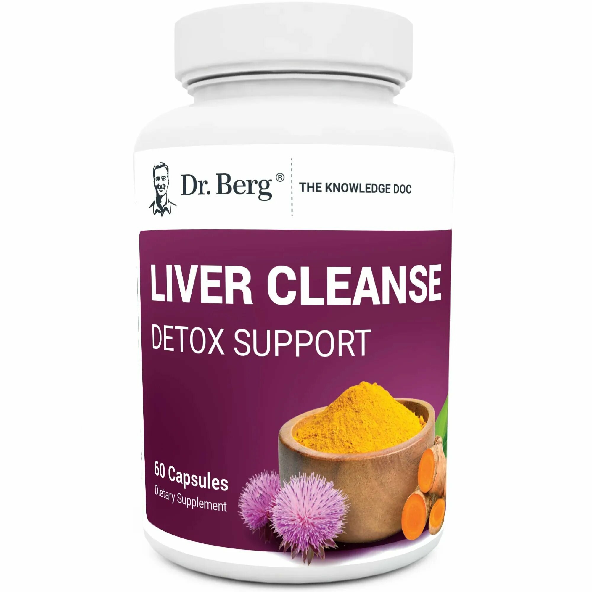 БАД Dr. Berg "Liver Cleanse", для печени, поддержка, 60 капсул