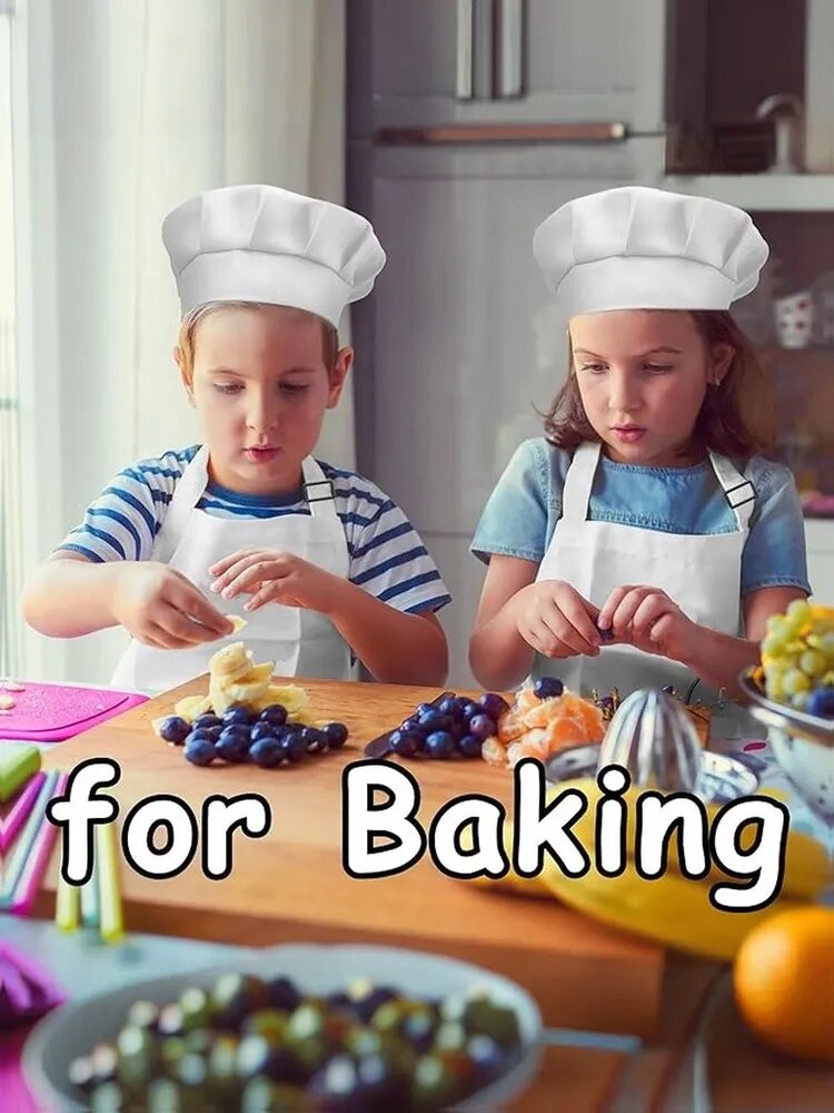 Детский фартук и поварской колпак, 4-12 лет
