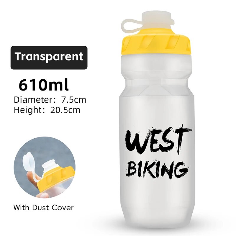Бутылка для воды West Biking, 610 мл, прозрачная