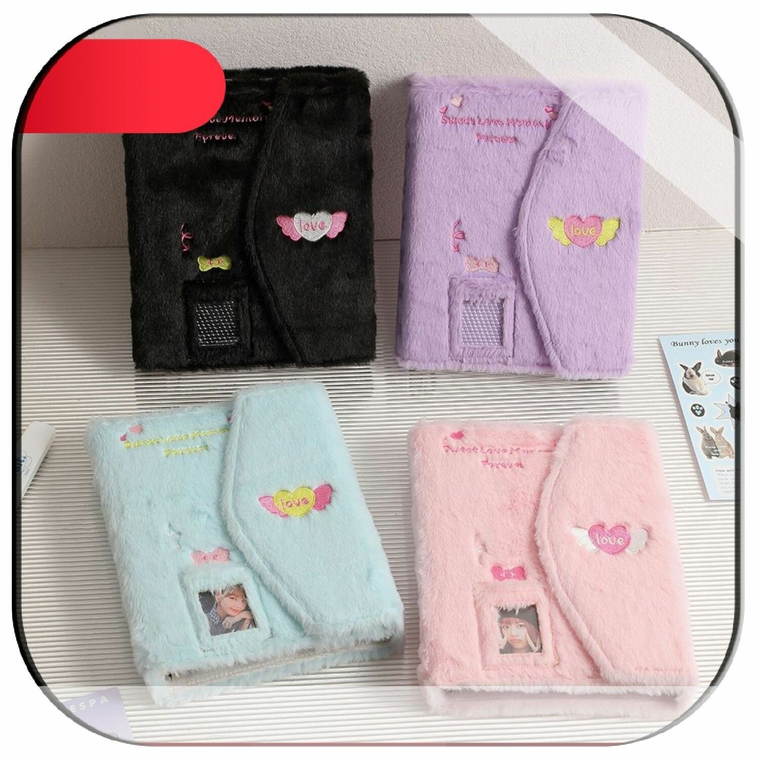 Корейская версия формата А5, плюшевый фотоальбом с мультяшной бабочкой, магнитная книжка-открытка "все включено", трехдюймовая