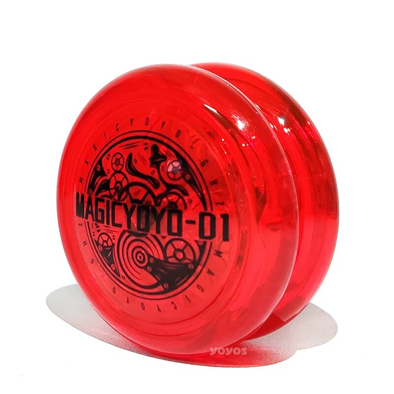 Magicyoyo D1 Прозрачный Красный с Черным Узором Ё-Ё с 2A Шариковой Подшипником, 10 Струнами
