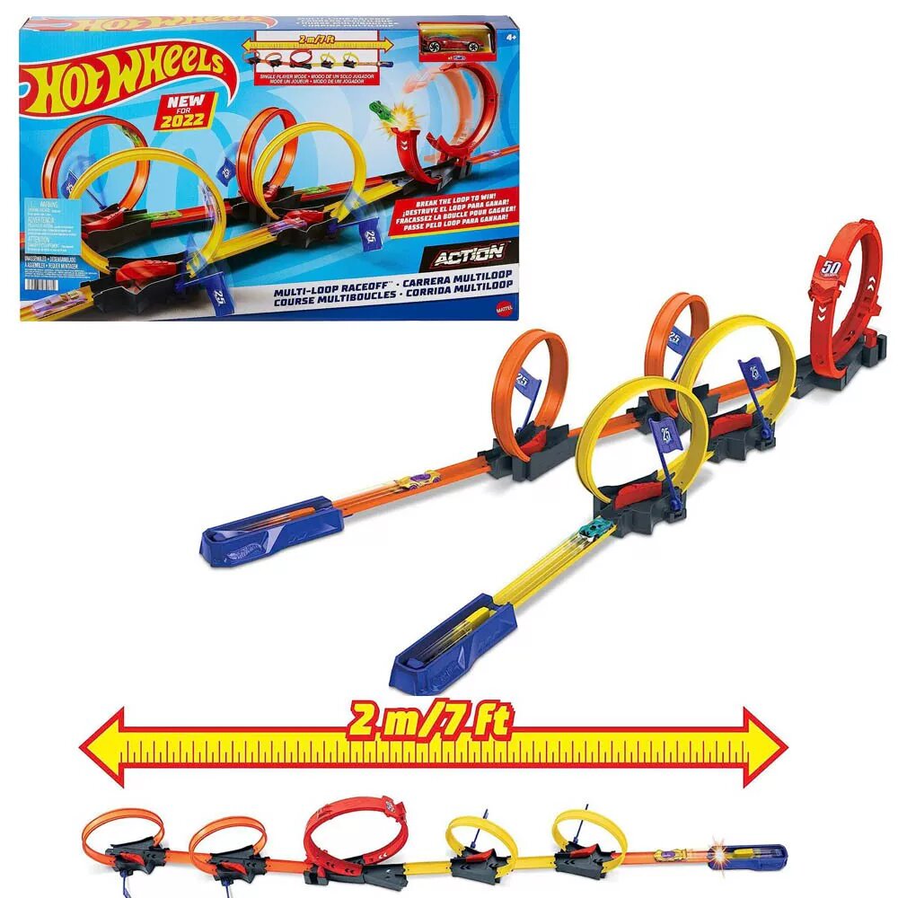 Mattel Hot Wheels Track Series Stunt Set Cart Slide Boy Игрушечный подарок