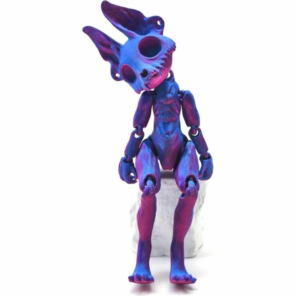 Кошка скелетошка, Антистресс-Игрушка. Подвижная. Коллекционная фигурка