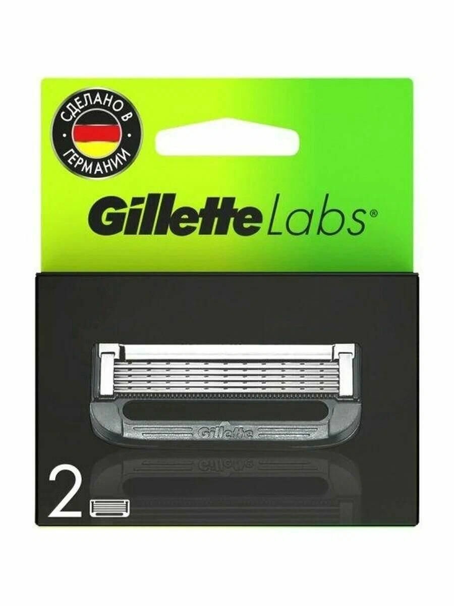 Кассеты для бритья Gillette LABS 2 шт, 5 лезвий, триммер на обратной стороне