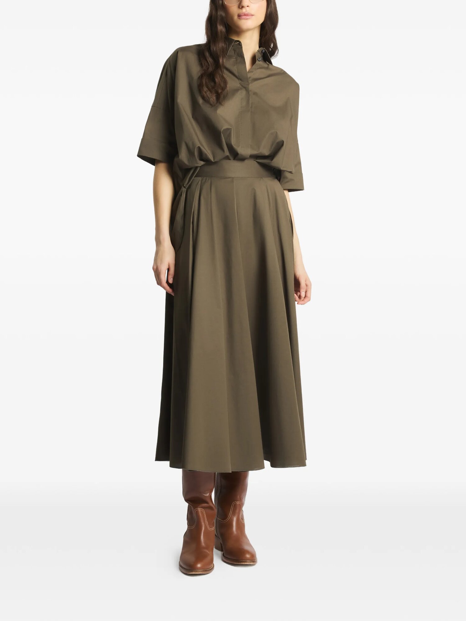 Юбка FAY Pleated midi skirt, размер 40 — фото 1