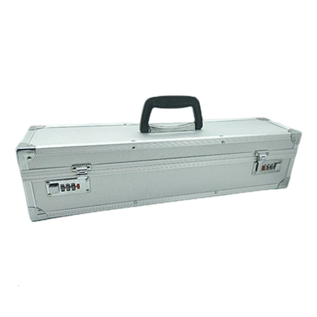 Блокиратор кухонных ножей, Алюминиевый ящик для хранения Надежное хранение кухонных принадлежностей с замком Портативные кухонные органайзеры Запирающийся кейс Кейс из алюминиевого сплава с ручкой для переноски и серебряным замком с паролем