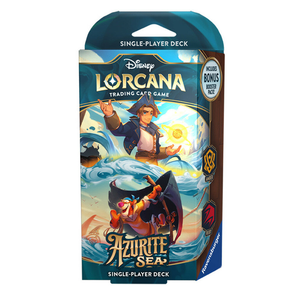 Стартовая колода Disney Lorcana TCG - Azurite Sea Starter Deck Amber & Ruby на английском языке
